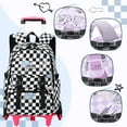 IvyH 6 Wheels Rolling Backpack Wheeled Roller School Bag Elementary ...