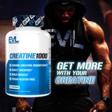 Creatine Monohydrate Pills 120ct - EVL Nutrition Muscle Builder ...