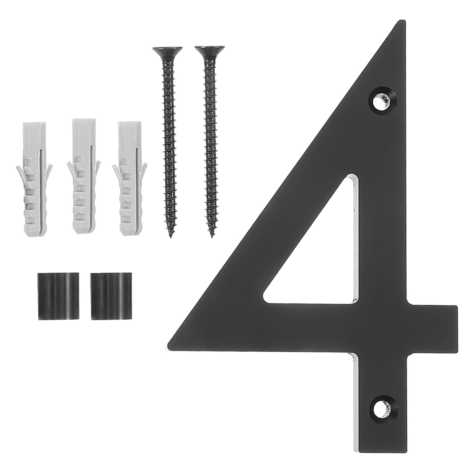 Letrero de acrílico moderno con número de casa 4, fácil de instalar ...