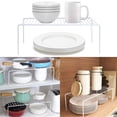 Cabinet Organizers White Set of 2 Metal Wire Kitchen Pantry Storage ...