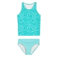 Toome Blue Floral Gi'rls Tankini Swimsuit Cute 2 Piece Bathing Suit for ...