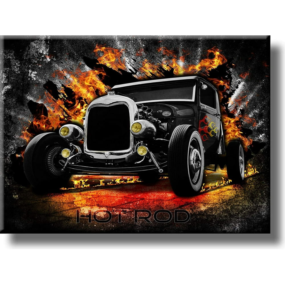 Hot Rod Classic Car Picture on Stretched Canvas, Wall Art D?cor, Ready ...