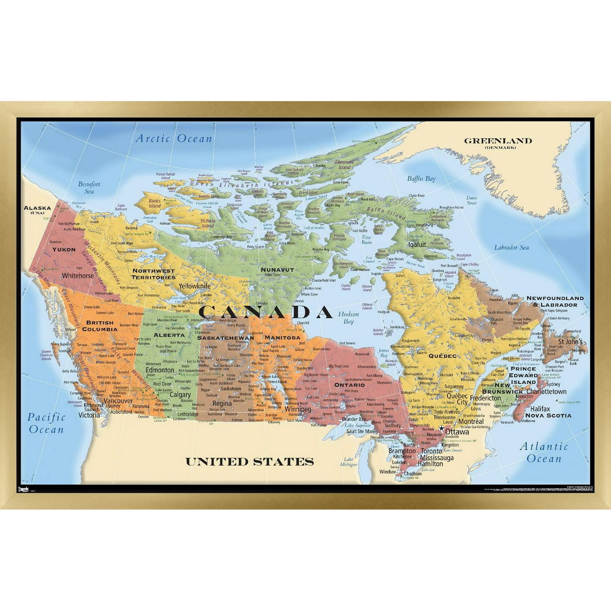 Click here for Trends International Map - Canada Wall Poster  22.... prices
