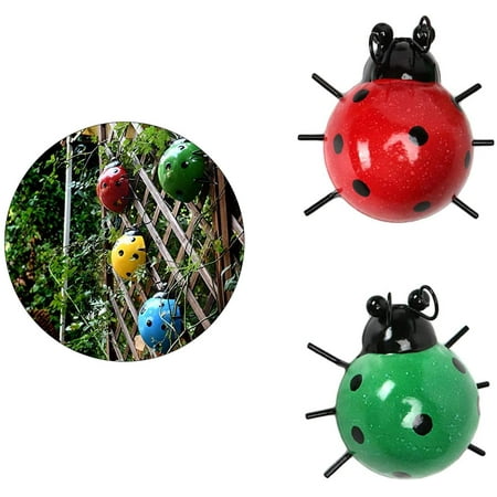 Garden Decoration , Iron Beetle Seven Star Ladybug Pendant, Metal ...