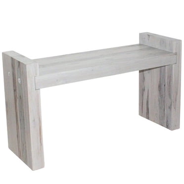 Haussmann® Teak Block Bench 36 x 12.5 x 20.5 inch High KD Oak Oil ...