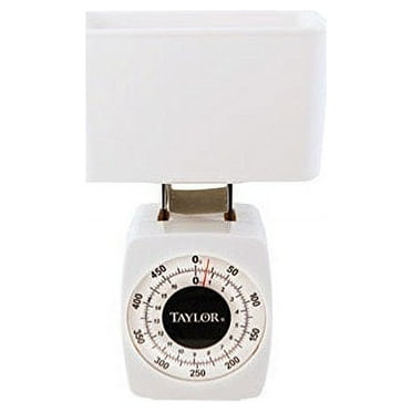 TAYLOR, White Analog Food Scale, 1 lb Capacity, Healthy Portions ...