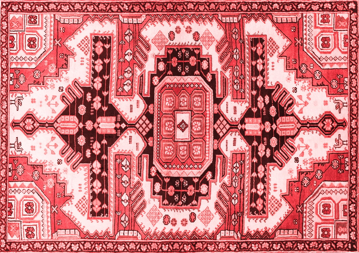 Ahgly Company Indoor Rectangle Persian Red Traditional Area Rugs, 2' x ...