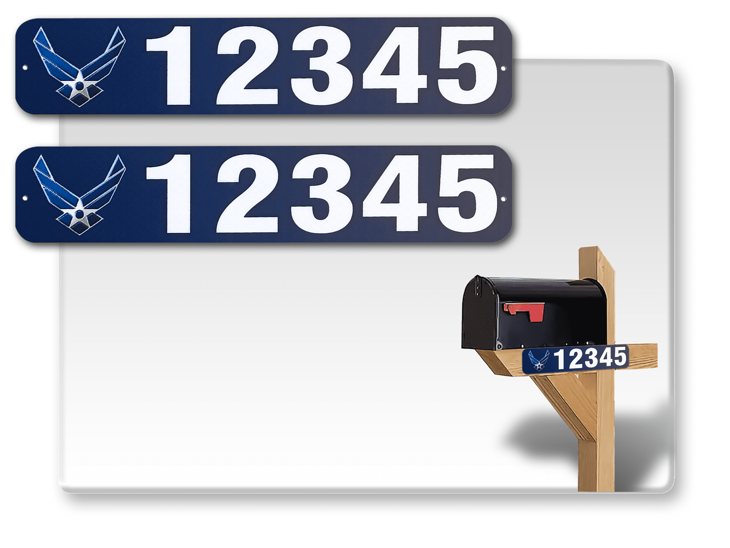 2 Pack Single Sided Customized Horizontal 911 Emergency Mailbox Address ...