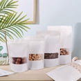 50 Pcs Kraft Paper Snacks Packaging Bags,Sealable Stand Up Pouches ...