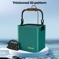 Pebbuoy 7/9/11L Foldable Fishing Bucket Portable Handle Double Zipper ...