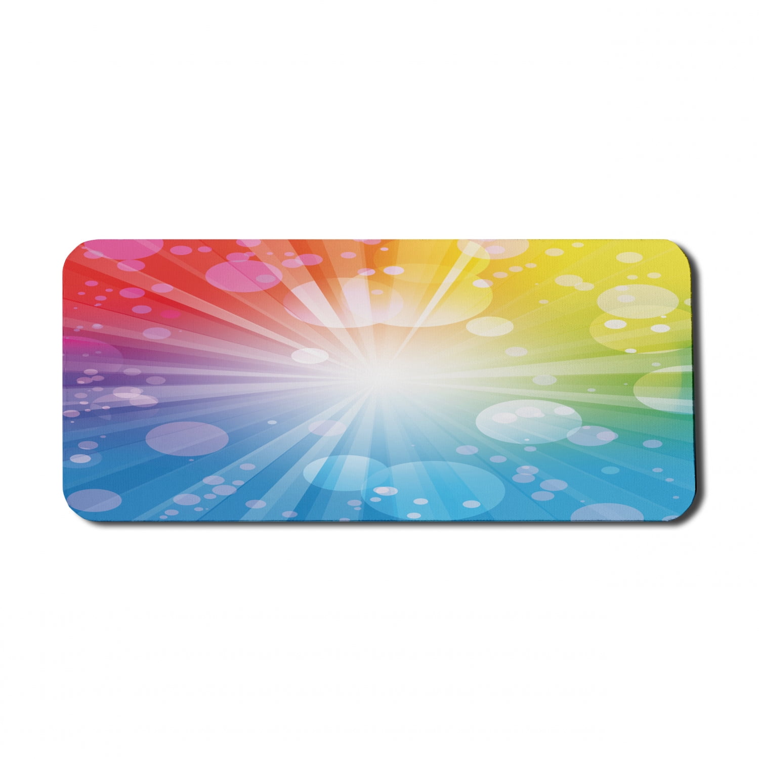 Colorful Computer Mouse Pad, Abstract Pattern Circles and Stripes on ...