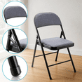 Leumius 4 Pack Folding Chairs with Padded Cushion and Back for Outdoor ...