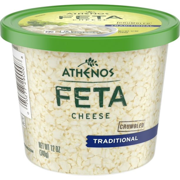 Athenos Traditional Crumbled Feta Cheese 12 oz - Walmart.com