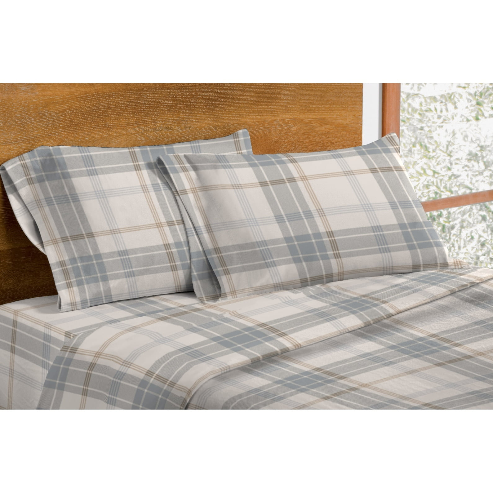 Dormisette Luxury German Flannel 6-ounce Hemstitch Bed Sheet Set grey ...