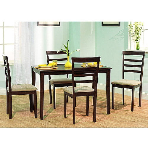 Havana 5-Piece Dining Set, Espresso - Walmart.com
