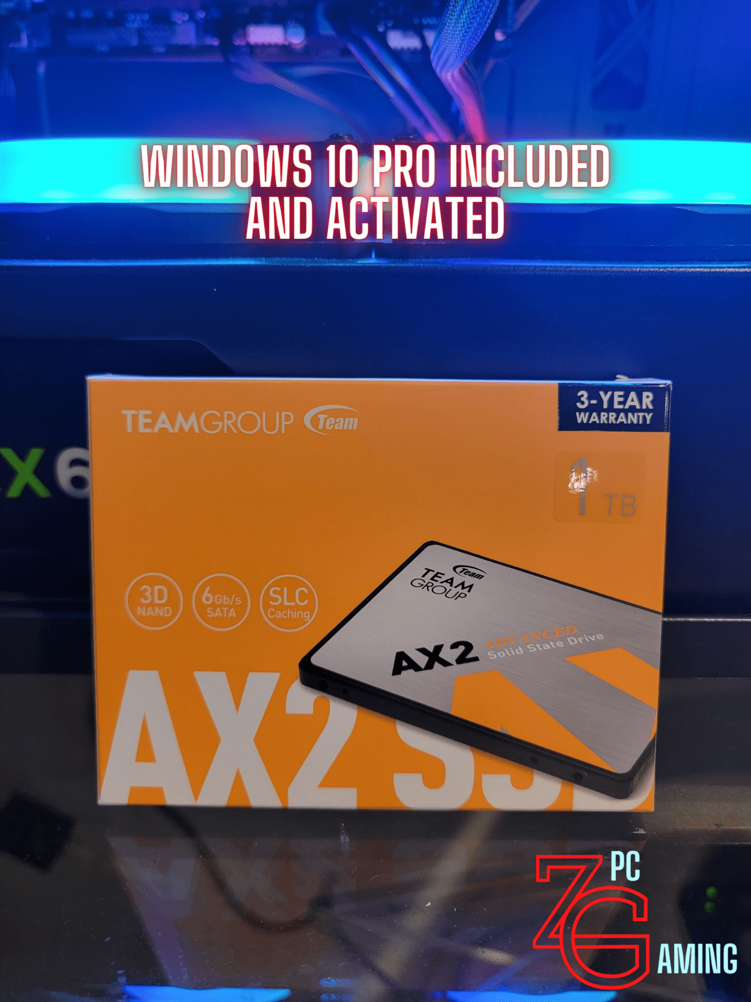 (Windows 10 Pro Installed and Activated) 1TB TeamGroup AX2 Internal SSD ...