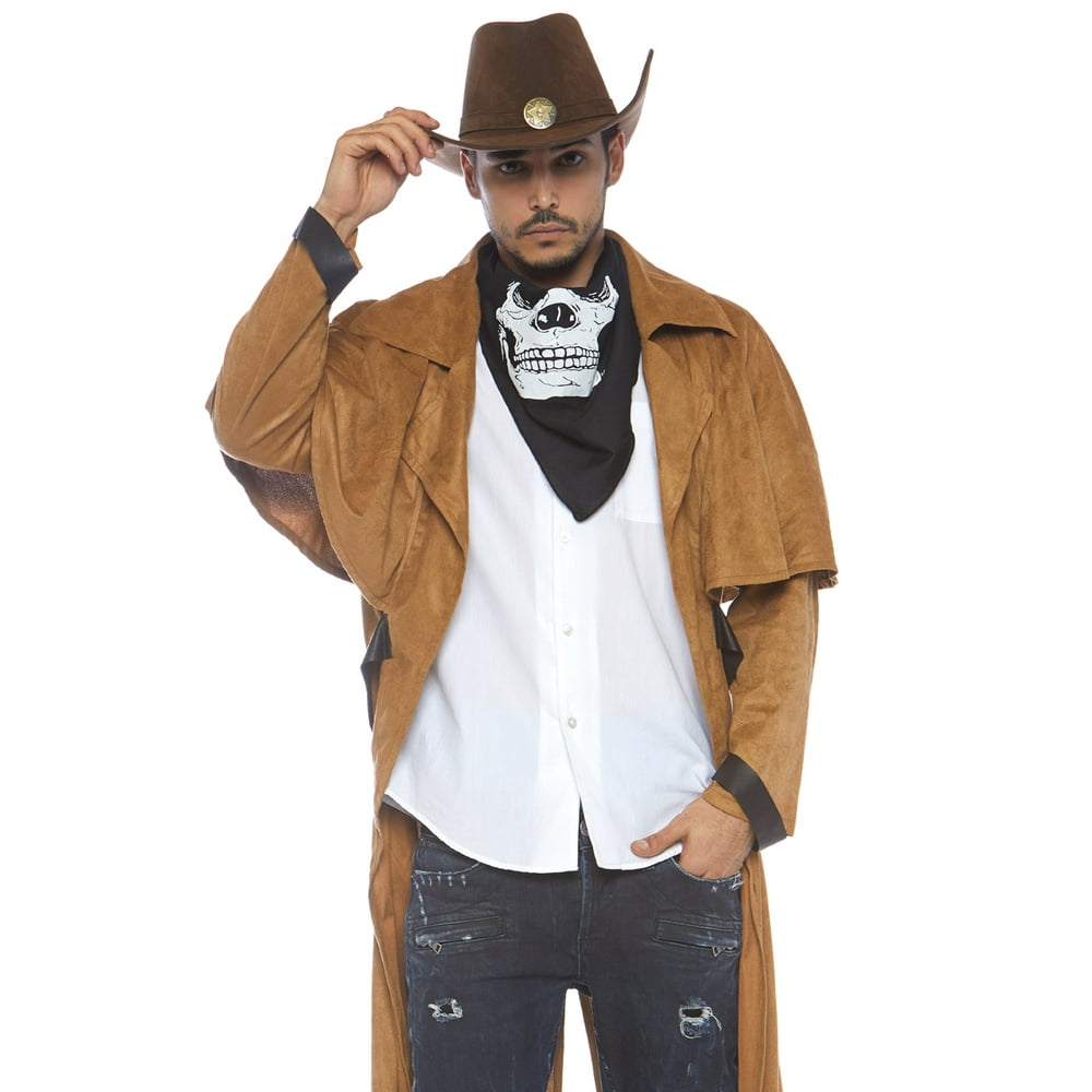 Men's Western Duster Coat, Brown, O/S - Walmart.com - Walmart.com