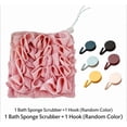 2 in 1 Bath Loofah Sponge and Washcloth, 7" Bath Ball Towel Loofah with ...