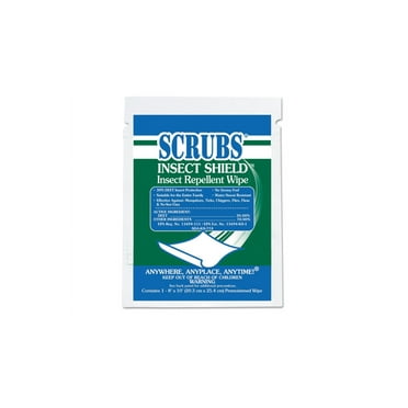 Free Shipping! SCRUBS Insect Shield Insect Repellent Wipes, 8 x 10 ...