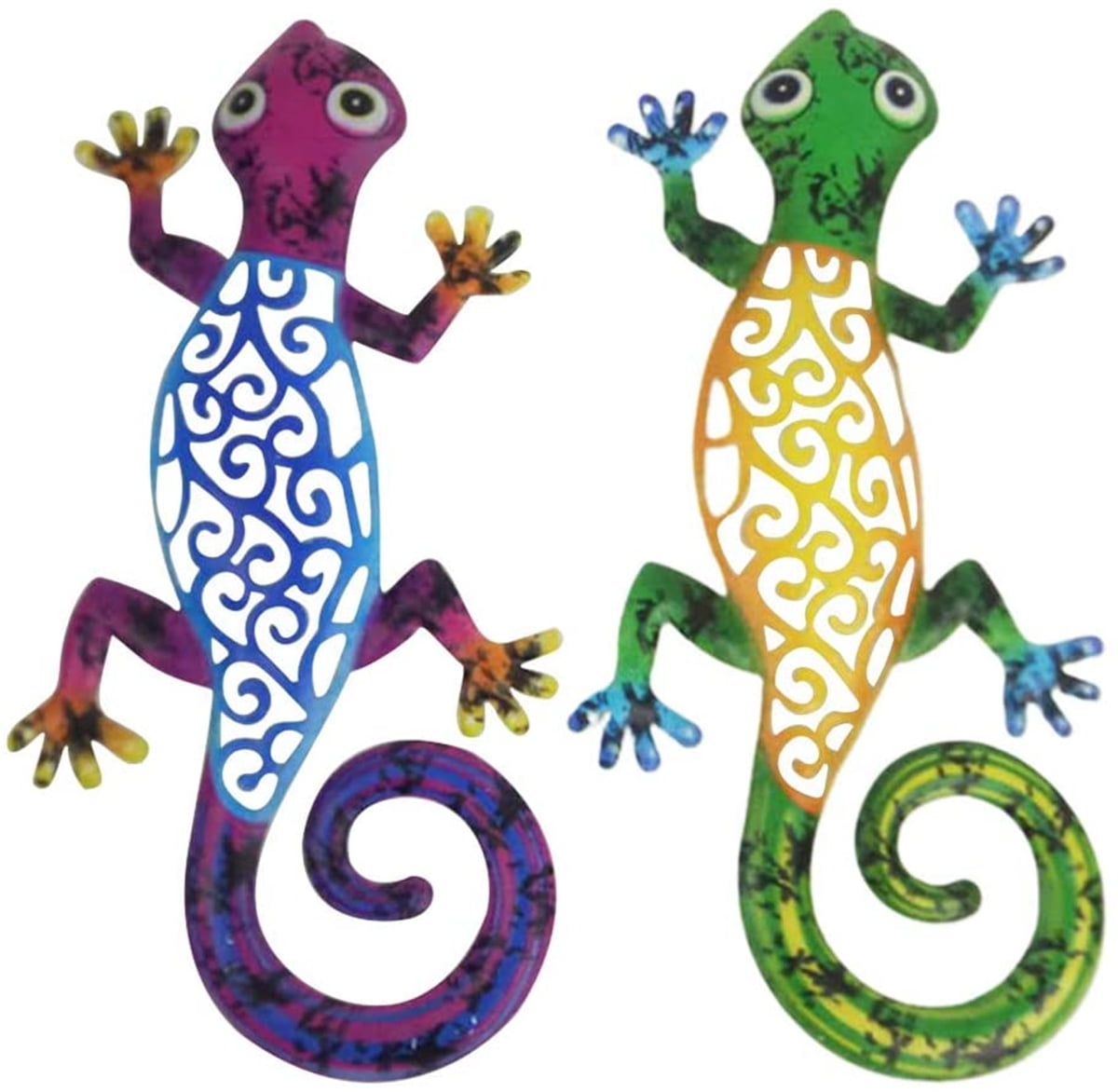 Louist Metal Gecko Wall Decor Lizard Sculpture Crafts Inspirational ...