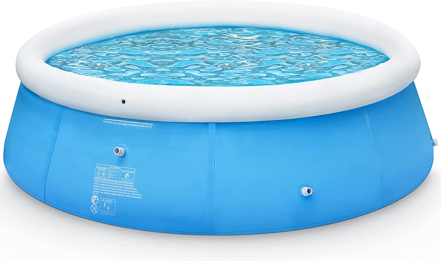 IYEFENG 8 ft Inflatable Pool, Easy Set Swimming Pool for Kids and ...