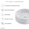 Monaco 17" Round Vessel Bathroom Sink in Marbled Grey - Walmart.com