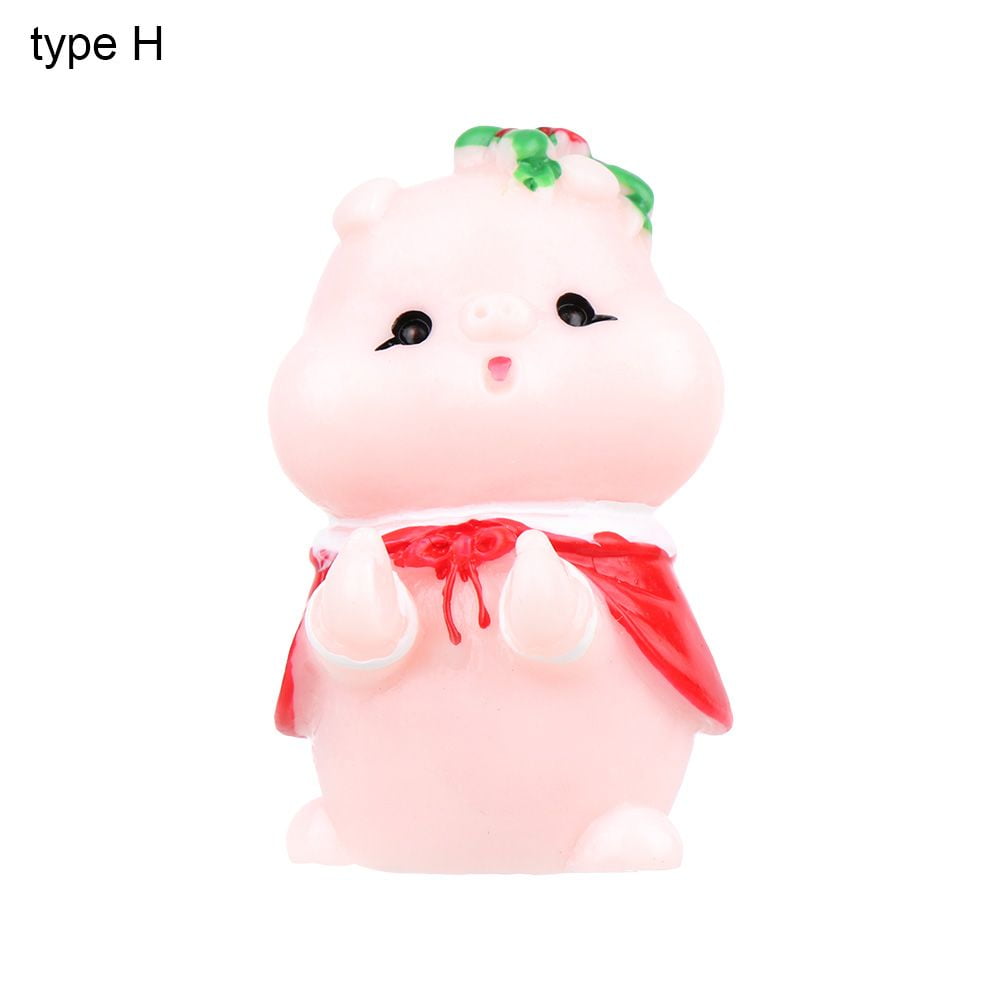 Lovers Pig Decoration Gingerbread Man Crafts Xmas Figurines Mini ...