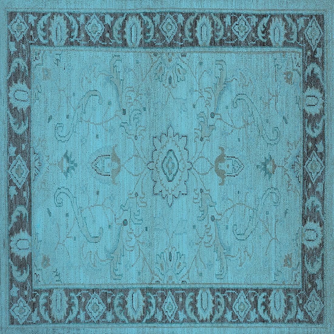 Ahgly Company Indoor Square Oriental Light Blue Traditional Area Rugs ...