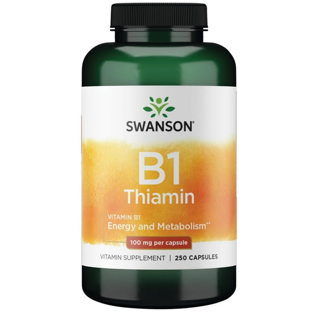 Vitamina B1 (tiamina) 100 mg 250 cápsulas - Swanson | Walmart en línea