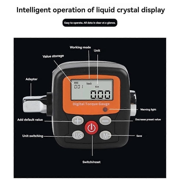 Digital Torque Gauge Torque Wrench Tester with LED Display Digital ...