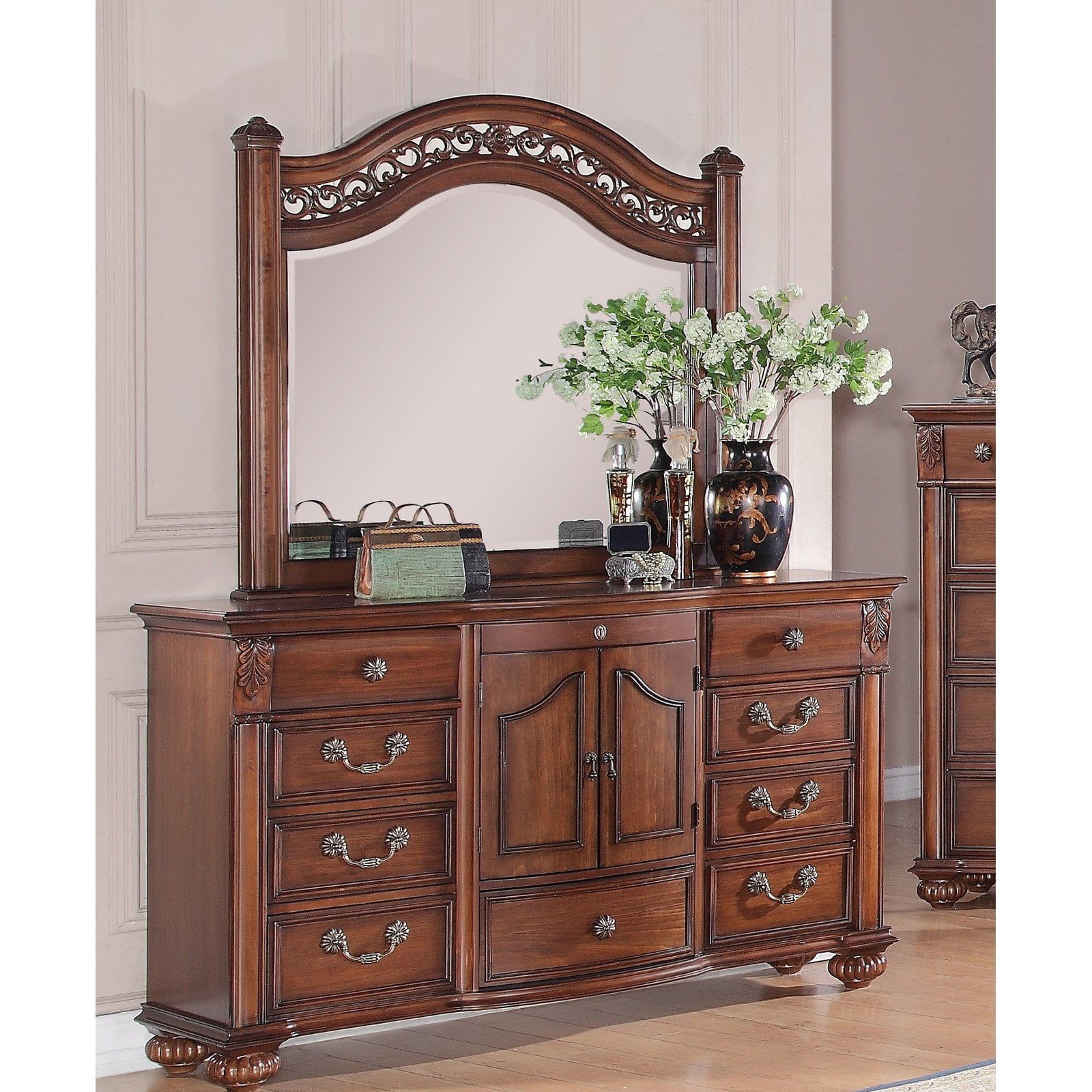 Picket House Furnishings Barrow 9 Drawer Door Dresser in Oak - Walmart.com