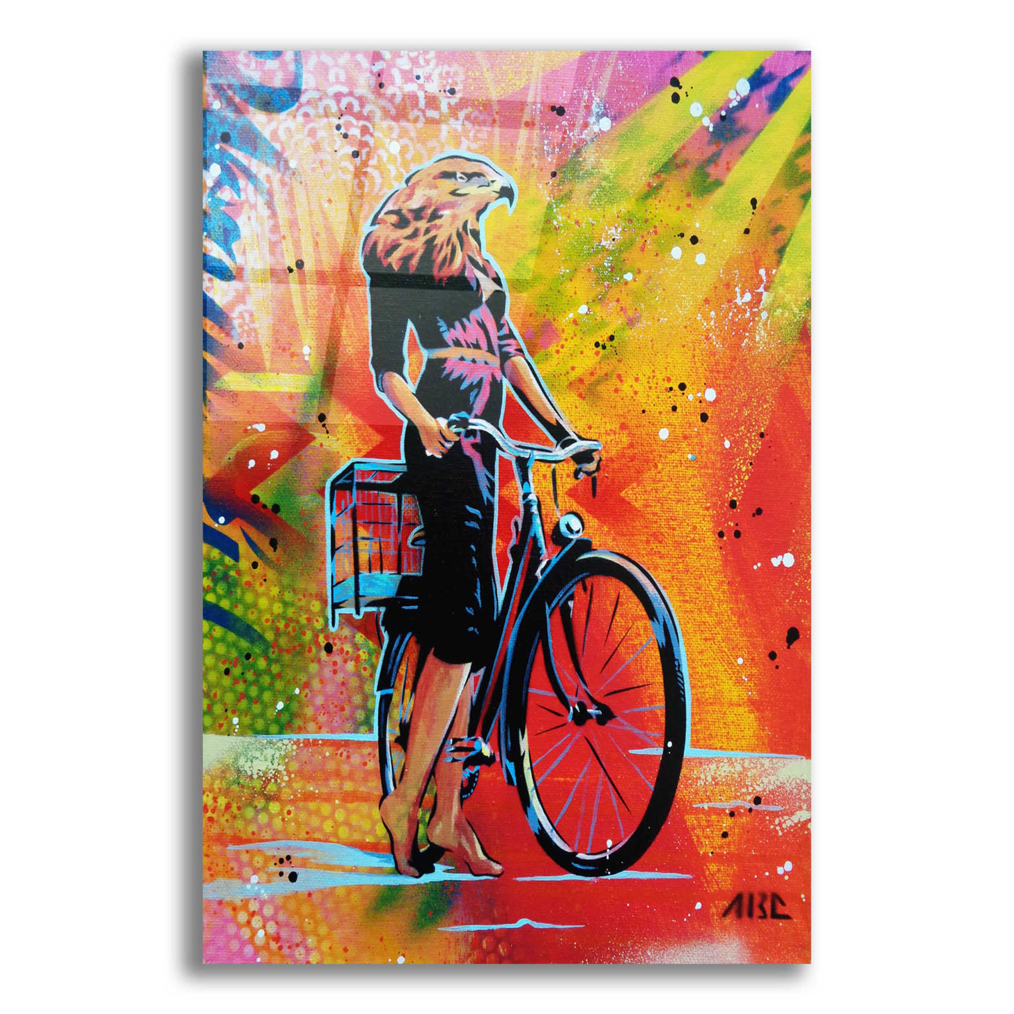 Epic Art 'Cycle Soaring' by AbcArtAttack, Acrylic Glass Wall Art, 12 ...