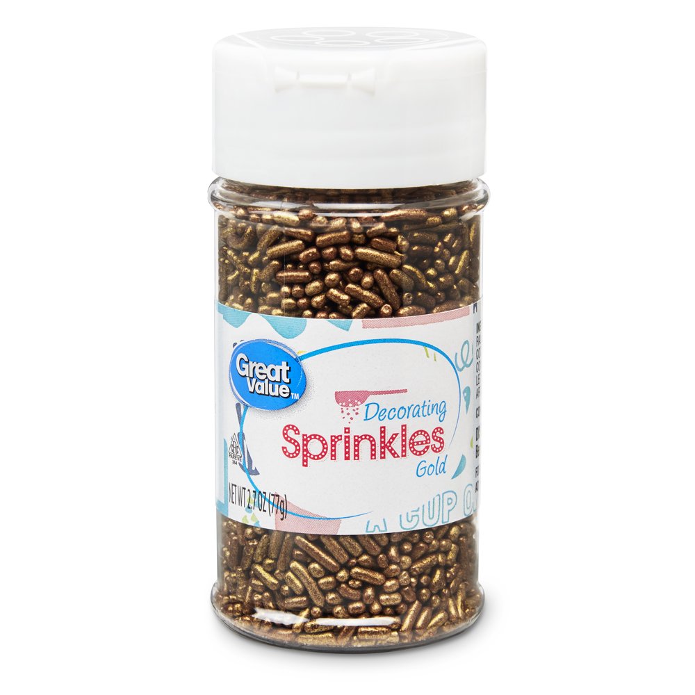 Great Value Decorating Sprinkles, Gold, 2.7 oz - Walmart.com - Walmart.com