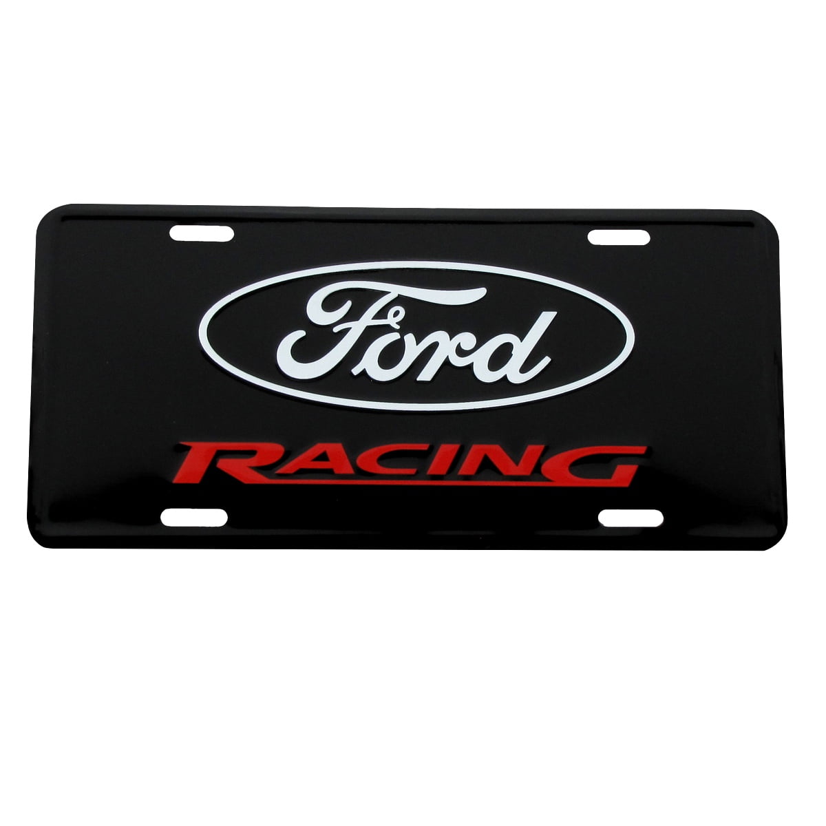 Ford Racing License Plate Embossed Black Aluminum Metal Car Truck Auto ...