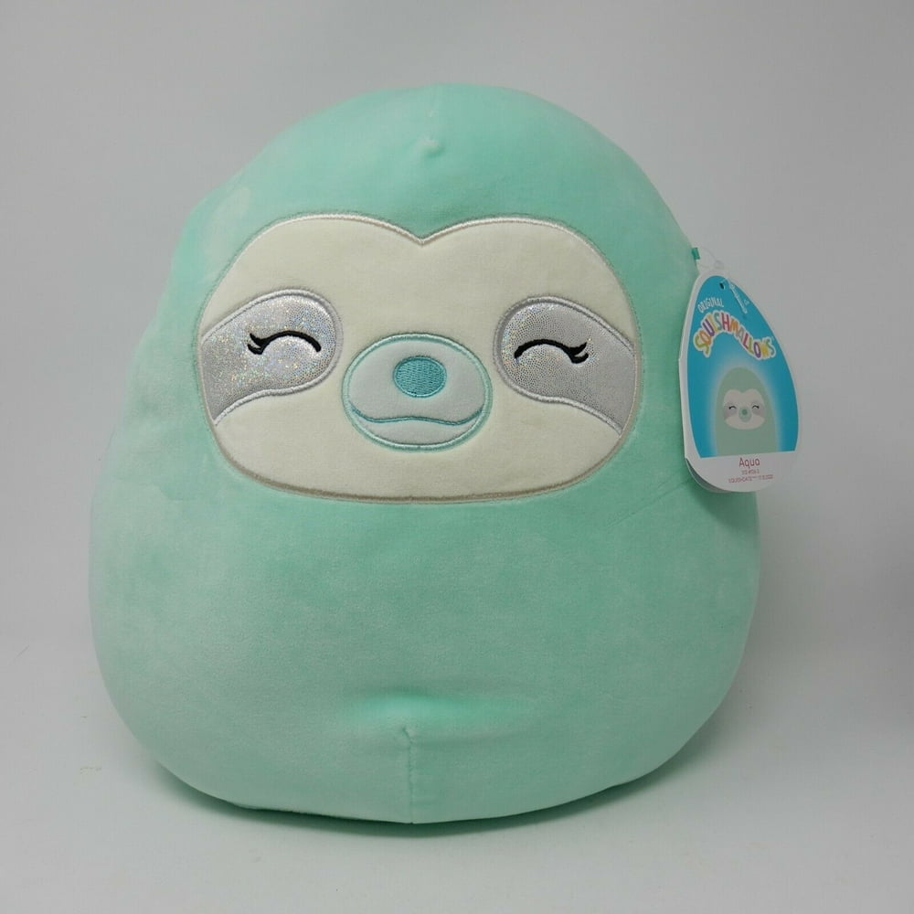 Squishmallows 8 Inch Aqua the Aqua Sloth Sleepy Eye Super Soft Plush ...