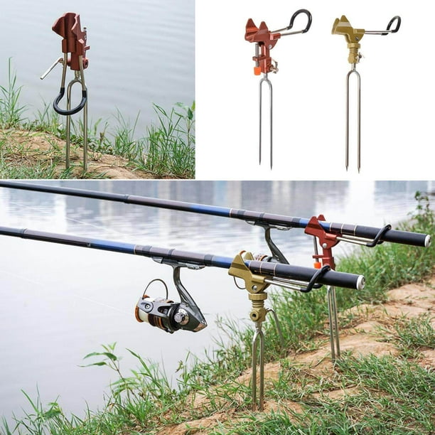 ruzhgo Fishing Pole Holders Fishing Rod River Rack Stand Adjustable ...