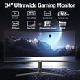 Gawfolk 34 Inch Curved Gaming Monitor 165hz Ultrawide, WQHD 3440x1440 ...