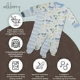 Milkberry Bamboo Baby Sleepwear, Newborn Pajamas, Footed Coverall 2 ...