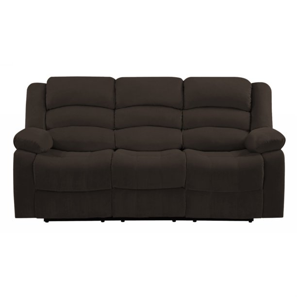 40" Contemporary Brown Fabric Sofa - Walmart.com