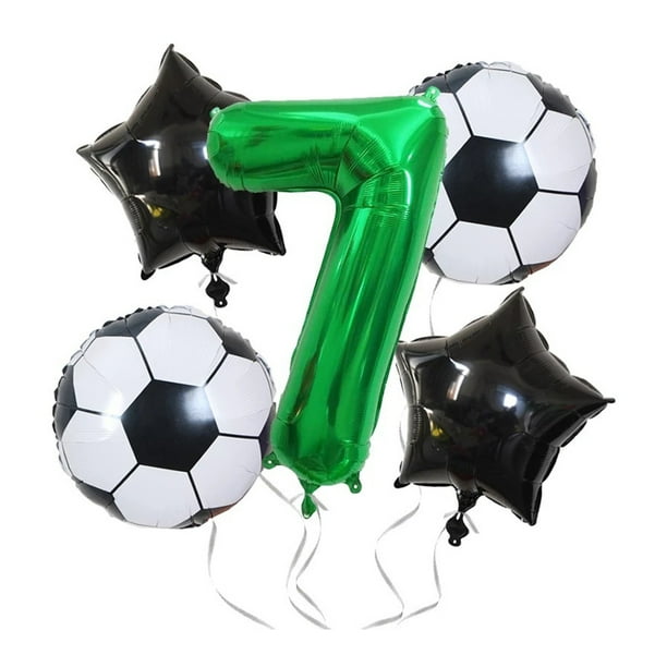 Football Number Five-pointed Star Foil Balloons for Birthday Party ...
