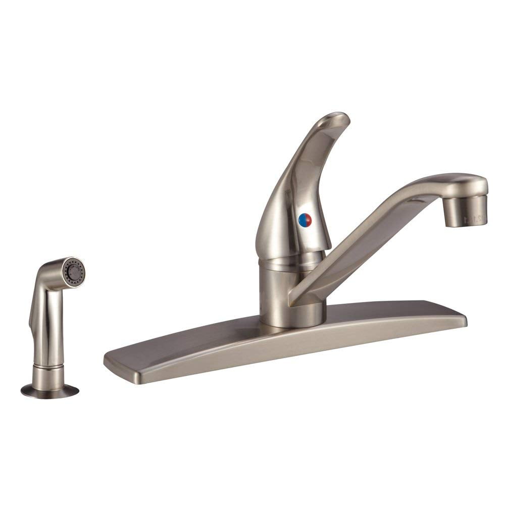 Dura Faucet Single Lever RV Kitchen Faucet w/Spray - Brushed Satin ...