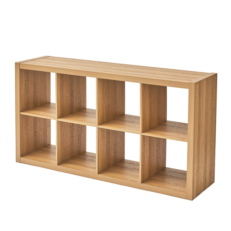 Better Homes Gardens 8 Cube Storage Organizer Light Honey Walmart