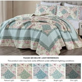 Chezmoi Collection Gayle 3-Piece Cotton Patchwork Quilt Set, Vintage ...