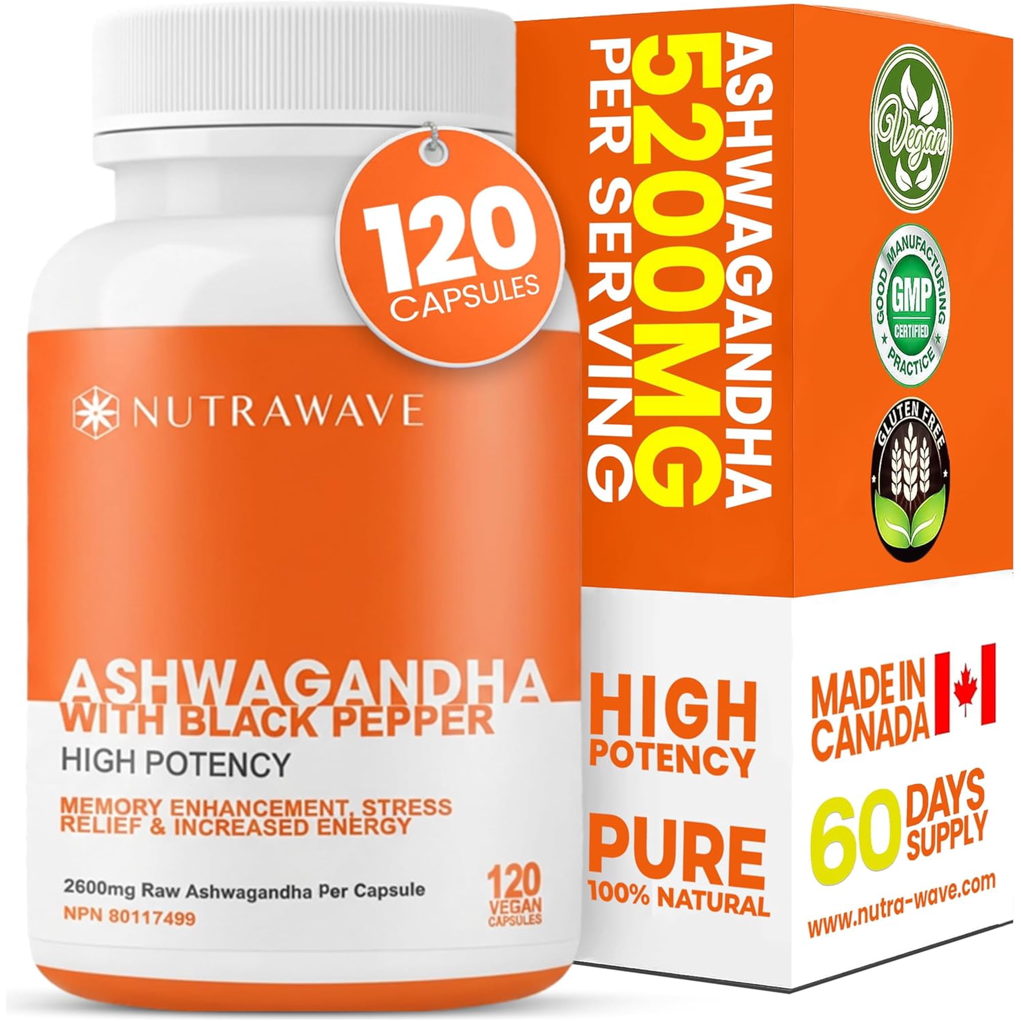 Click here for Nutrawave Ashwagandha 2600 Mg Capsules - Stress  M... prices