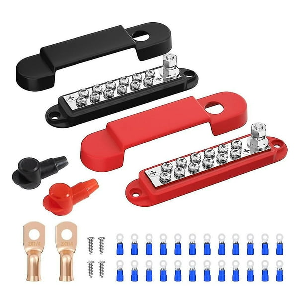 Power Distribution Block 12v 150a 1/4inch Stud Marine Bus Bar 12 Volt ...