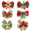 Happon 24 Pcs Mini Christmas Tree Bows, 5 cm Red Ribbon Fabric ...