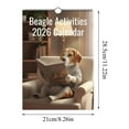 2026 Beagle Activities Wall Calendar – 12 Month 8.3inch Fun Themed ...