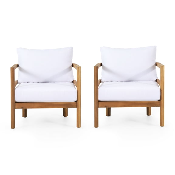 GDF Studio Outdoor Acacia Wood Sofa and Coffee Table Set with Water ...