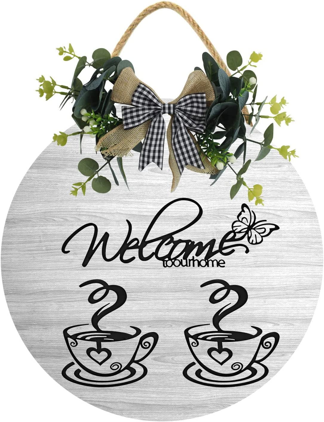 Eveokoki 11" Welcome To Our Home Coffee Sign,Coffee Bar Sign Farmhouse ...