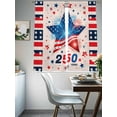 Anniversary USA Flag Sheer Curtains for Living Room Bedroom 4th of July ...